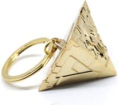 Generic 1 porte-cl&eacute;s en forme de pyramide p&eacute;riph&eacute;rique anime pour les fans, dor&eacute;, taille unique