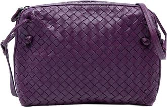 Bottega Veneta sac &agrave; bandouli&egrave;re Intrecciato Nodini en cuir Nappa (2012-2025) - Violet