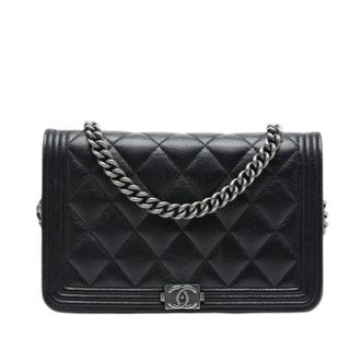 Chanel Pre-owned Boy Wallet on Chain - Femme - Pre-owned - Noir - Taille: ONE Size