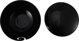 Cabilock Abs Kunststoff Strickschale mit Deckel Robuste Garn Aufbewahrungsschüssel für Häkeln und Stricken Rutschfester Garnhalter Behälter in Schwarz Knotensi