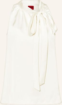 HUGO BOSS Hugo Schluppenbluse Celuni Aus Satin weiss