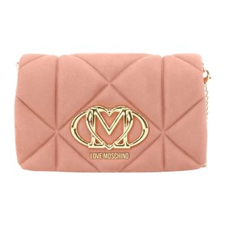 Love Moschino Weiche Schultertasche aus gestepptem Stoff - - Bags - Damen - Rosa - ONE SIZE