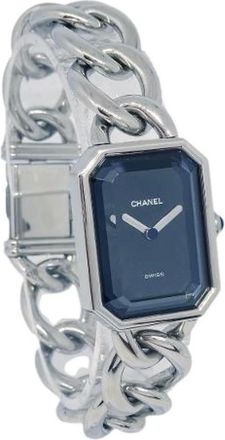 Chanel Montre vintage en acier inoxydable Pre-owned - Femme - Pre-owned - Bleu - Taille: ONE Size