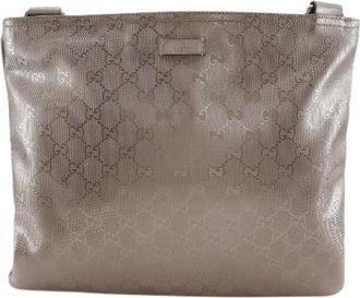 Gucci Sac bandouli&egrave;re Pre-owned GG Imprime PVC - Femme - Pre-owned - Brun - Taille: ONE Size