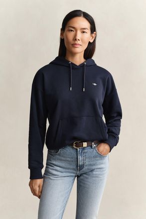 GANT Damen Shield Hoodie (XXXL) EVENING Blau