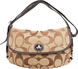 Coach Crossbody Bags - Coach Big Monogram Turnlock Handbag - Gr. unisize - in Braun - f&uuml;r Damen