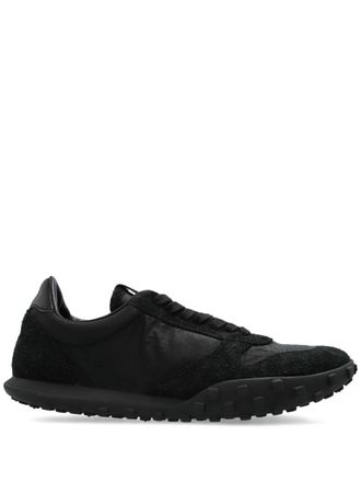 Jil Sander baskets en daim - Noir