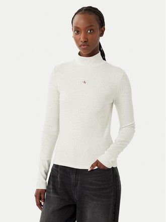 Calvin Klein Jeans Rollkragenpullover LV047D203G Hellgrau Slim Fit