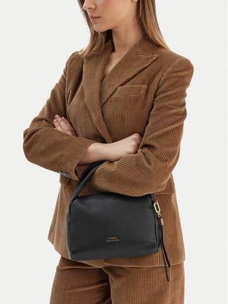 Tommy Hilfiger Handtasche City Leather Mini Bag AW0AW18150 Schwarz