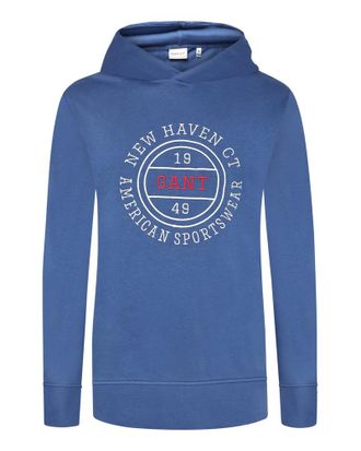 GANT Casual Hoodie aus einem Baumwollmix mit runder Label-Stickerei in