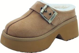 Colors Of California HC.HELEN03 Tan Sabot pour femme en daim avec compensation, Tan, 39 EU