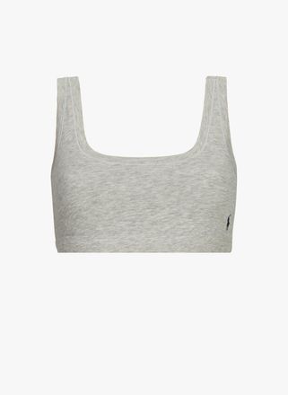 Polo Ralph Lauren Bralette en coton m&eacute;lang&eacute;