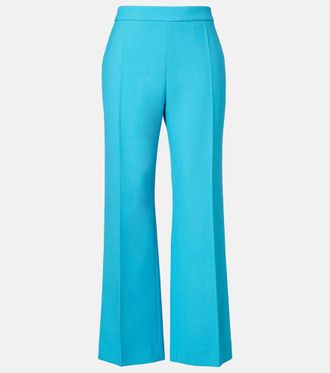 Chlo&eacute; Chlo&eacute; Pantalon droit raccourci en cr&ecirc;pe de laine vierge