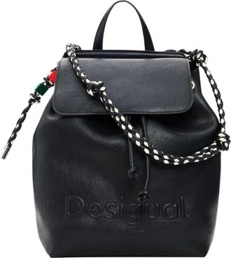 Desigual Femme, Sacs, Noir, Taille: ONE Size Sac &agrave; Dos Convertible en Sac &agrave; Main