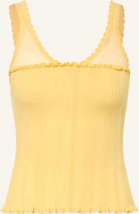 Claudie Pierlot Claudie Pierlot Stricktop Mit R&uuml;schen gelb