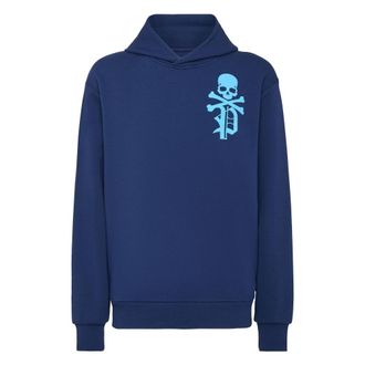 Philipp Plein Homme, Sweatshirts et sweats &agrave; capuche, Bleu, Taille: XL Hooded SweaT-shirt Gothic Plein