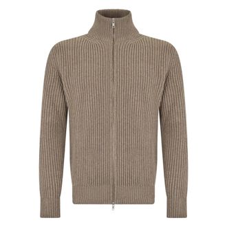 Maison Margiela Rippstrick-Cardigan aus Wollmischung - - Knitwear - Herren - Beige - M