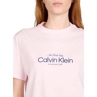 Calvin Klein T-shirt brod&eacute; &agrave; col rond en coton