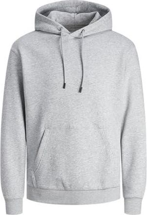 Jack & Jones Jjebradley Noos Pls Sweat &Agrave; Capuche Homme Sweatshirt &agrave; capuche, Gris Clair Chin&eacute;, 6XL Grande taille