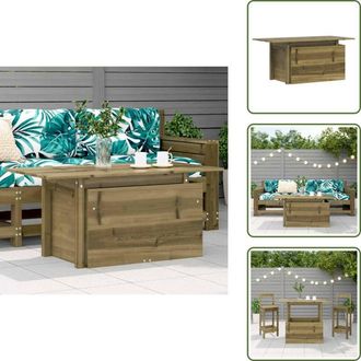 vidaXL Table de jardin 100x50x75 cm bois de pin impr&eacute;gn&eacute; - Table De Jardin - Mobilier De Jardin - Table Ext&eacute;rieure - Table Pliante - Acacia - The Living