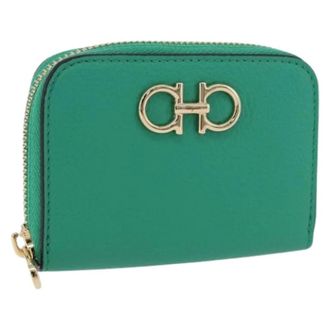 Ferragamo Porte-monnaie Pre-owned - Femme - Pre-owned - Vert - Taille: ONE Size