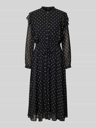 Joop Midikleid im Allover-Look mit Bindegürtel