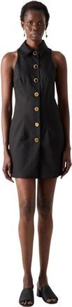 Marciano Nada Hemdkragen SL Kleid - - Dresses - Damen - Schwarzk - XS