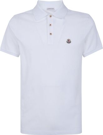 Moncler Short Sleeves Cotton Piquet Polo