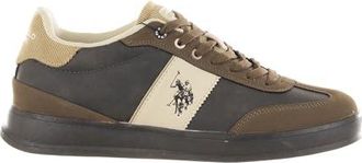 U.S.Polo Association CAMPY004 Baskets de sport pour homme, marron et beige, chaussures d&eacute;contract&eacute;es avec logo classique, marron, 42 EU