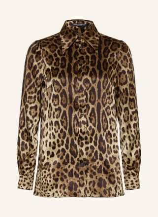 Dolce & Gabbana Hemdbluse Aus Seide braun