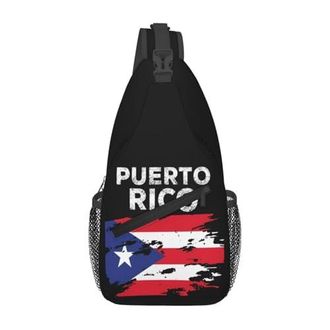 Generic Drapeau De Porto Rico Sac Banane D&eacute;contract&eacute; Sacs &Agrave; Dos Pratique Sac Poitrine Pour Cyclisme Shopping Camping