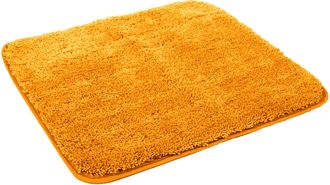 Kinzler J-10003/38 hochwertige Mikrofaser Badematte Uni ohne Ausschnitt 50x55 cm, flusenfrei, pflegeleicht, Terra