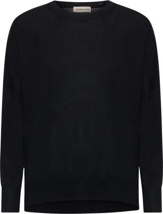 Blanca Vita Pull col rond - Femme - Pulls - Noir - Taille: 36 FR