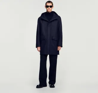 Sandro Parka aus Wolle und Kaschmir