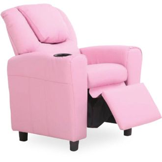 M&S Collection M&s - Fauteuil de relaxation manuel pour enfant 62x56x69 cm en pu rose