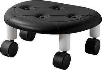 Generic Hocker mit geringer Walze - PP-Material 33,5 x 15 cm / 13,19 x 5,91 Zoll drehbar für Pediküre mit Rollen mit Riemenscheibe, 360 Grad drehbar | Tragbar