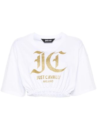 Just Cavalli t-shirt en coton à logo imprimé - Blanc