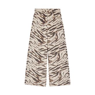 Ganni Print Denim Lari Jeans - - Jeans - Damen - Mehrfarbig - W25