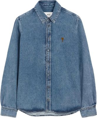 Ami Homme, Chemises, Bleu, Taille: M Ami de Coeur Cotton Shirt