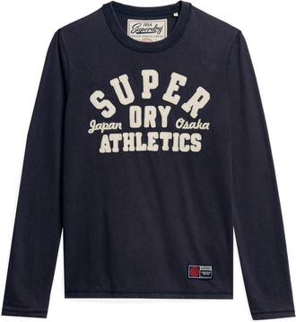 Superdry Herren Vintage Athletic Langarmshirt Finster Marineblau XXL