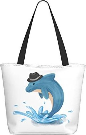 AOOEDM Sac &agrave; provisions pour femme Dolphin Sharks 33 x 28 x 19 cm. Le cadeau parfait pour la Saint-Valentin. Cest de la Saint-Valentin pour maman, fille, &eacute;po