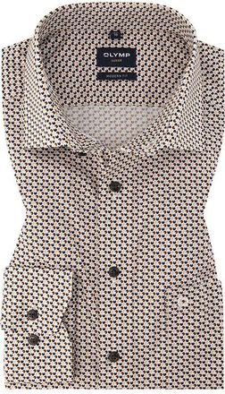 Olymp Herren Hemd braun Baumwolle