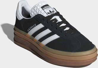 adidas Sneaker ADIDAS ORIGINALS GAZELLE BOLD, Damen, Gr. 38,5, schwarz-weiß (core schwarz, cloud weiß, cloud weiß), Leder, Synthetik, Schuhe Sneaker, Topsell