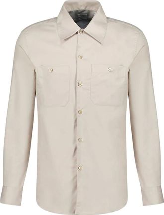 Brunello Cucinelli Homme, Chemises, Beige, Taille: XL Cotton Button-Up Shirt