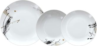 Tognana Poivre, Tafelservice 18-teiliges, Porzellan, weiß