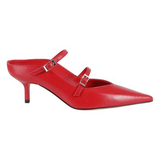 Giampaolo Viozzi Rote Lederschuhe mit doppeltem Schnallenverschluss - - Shoes - Damen - Rot - 39 EU