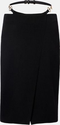 Gucci Wickelrock Horsebit aus Wolle