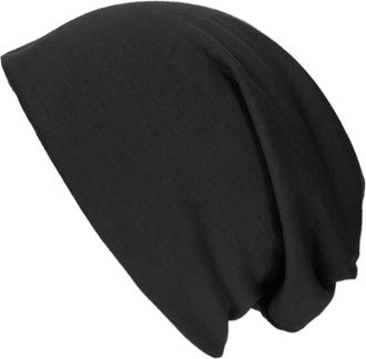 Glamexx24 Beanie Mütze Herren Damen: Slouchy Baumwoll Jersey Übergangsmütze, Laufmütze, Chemo Mütze, Fahrradmütze für Alle Jahreszeiten
