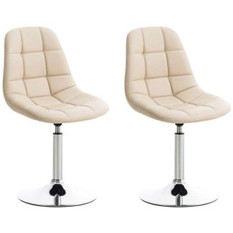 Clp Ensemble de 2 chaises Emil en cr&egrave;me -likels