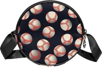Generic Petit sac &agrave; bandouli&egrave;re circulaire pour femme, sac &agrave; bandouli&egrave;re avec fermeture &eacute;clair et bretelles r&eacute;glables, style d&eacute;contract&eacute;, pour femmes et fille